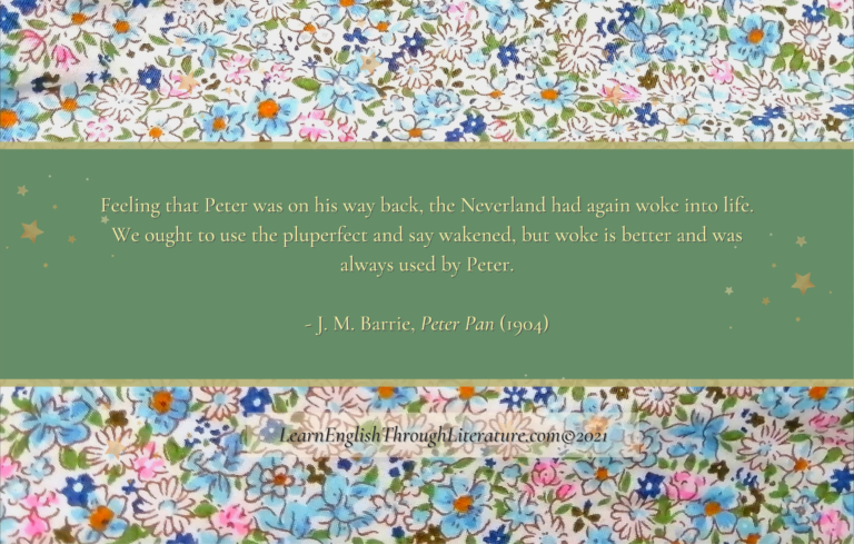 Lesson #189: ‘We ought to use the pluperfect and say wakened …’: All ...