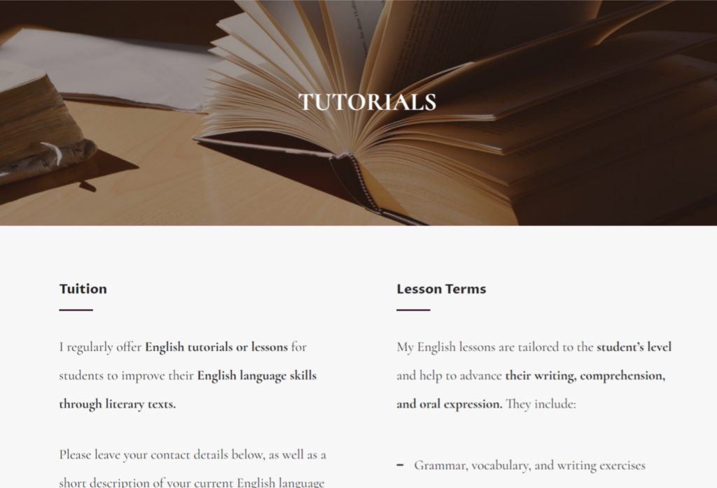 Tutorials LearnEnglishThroughLiterature - learnenglishthroughliterature.com